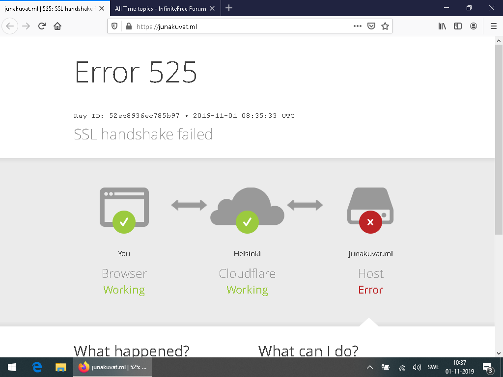 ERROR 525 SSL Handshake Failed Hosting Support InfinityFree Forum