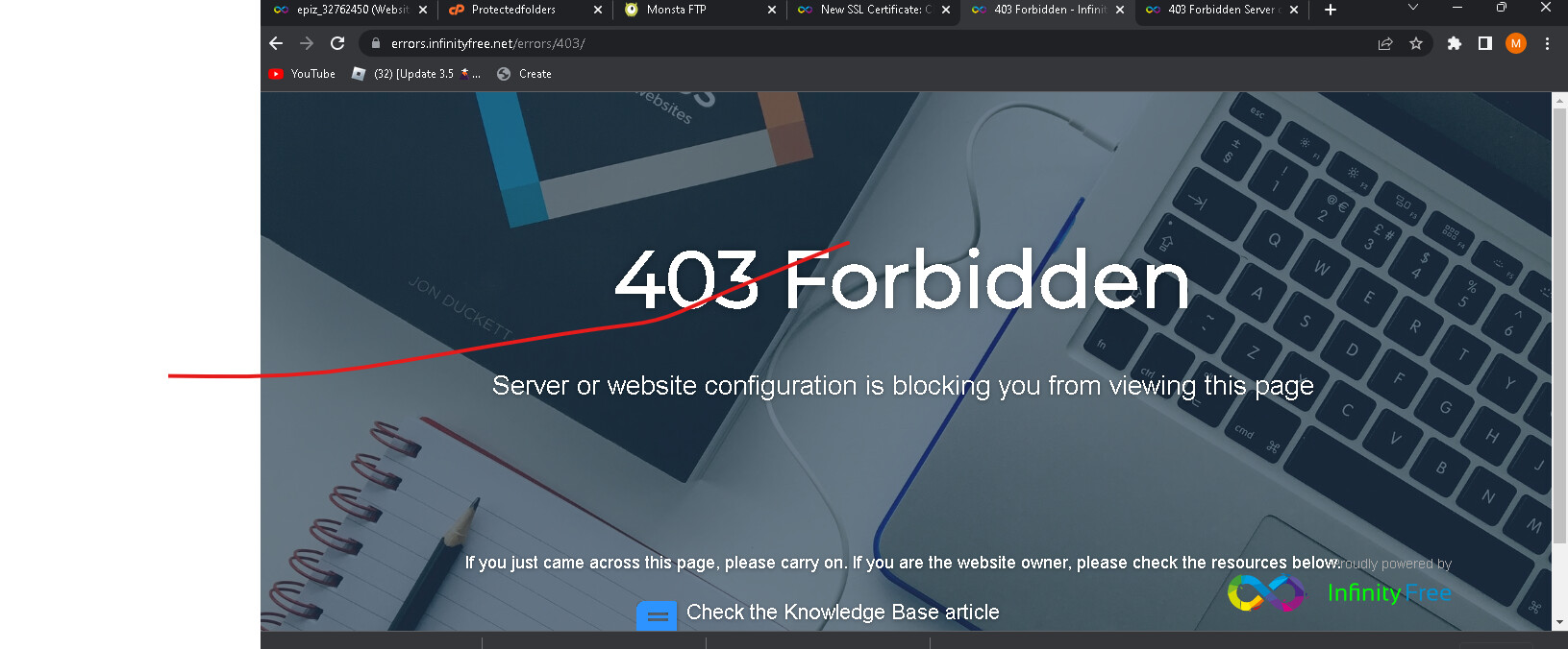 403 Forbidden Server Or Website Configuration Is Blocking You From